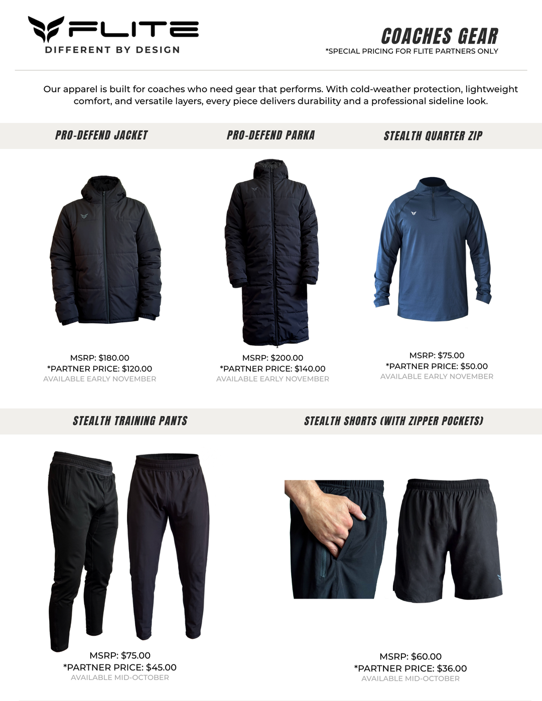 COACHES GEAR CATALOG – Flite Sports